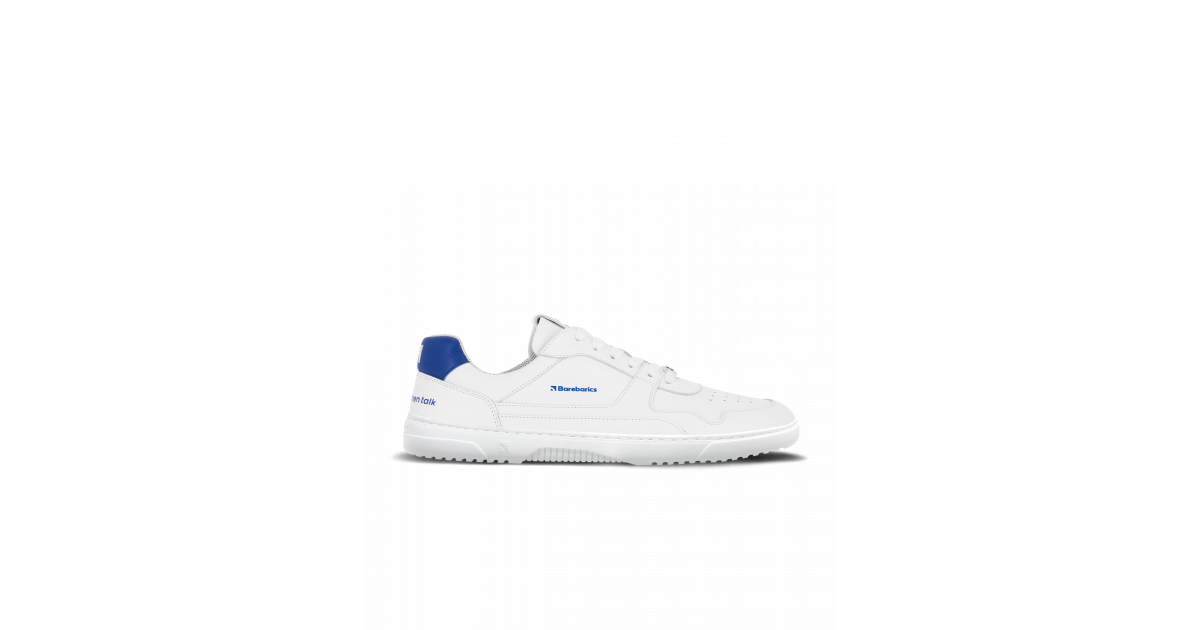 Barefoot Sneakers Barebarics Zing - Brave Men Talk - White & Blue | Be ...