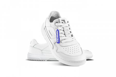 Barefoot Sneakers Barebarics Zing - All White - Leather | Be Lenka