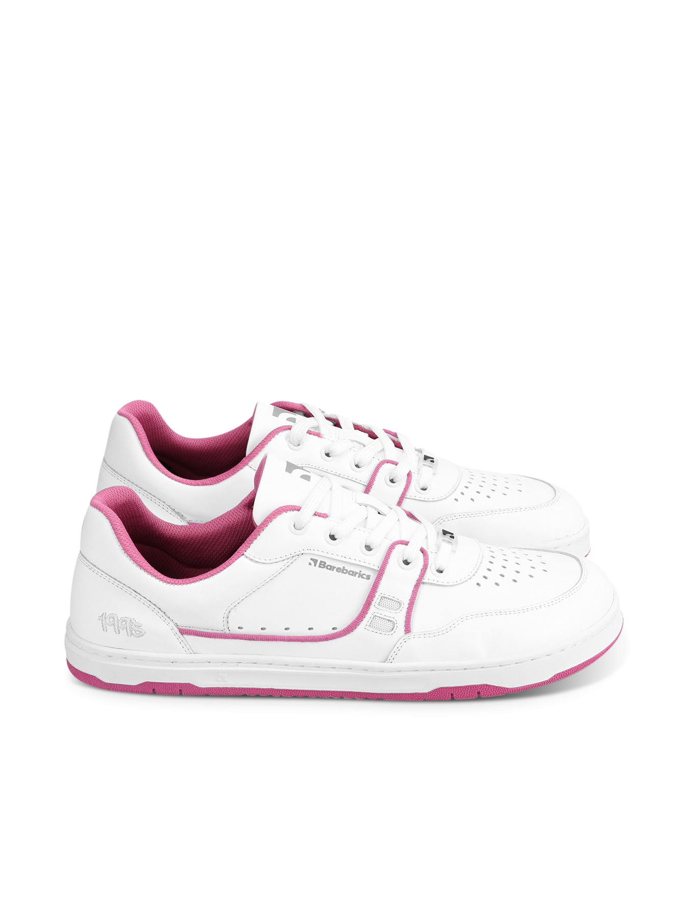 Barefoot Sneakers Barebarics Arise - White & Raspberry Pink | Be Lenka