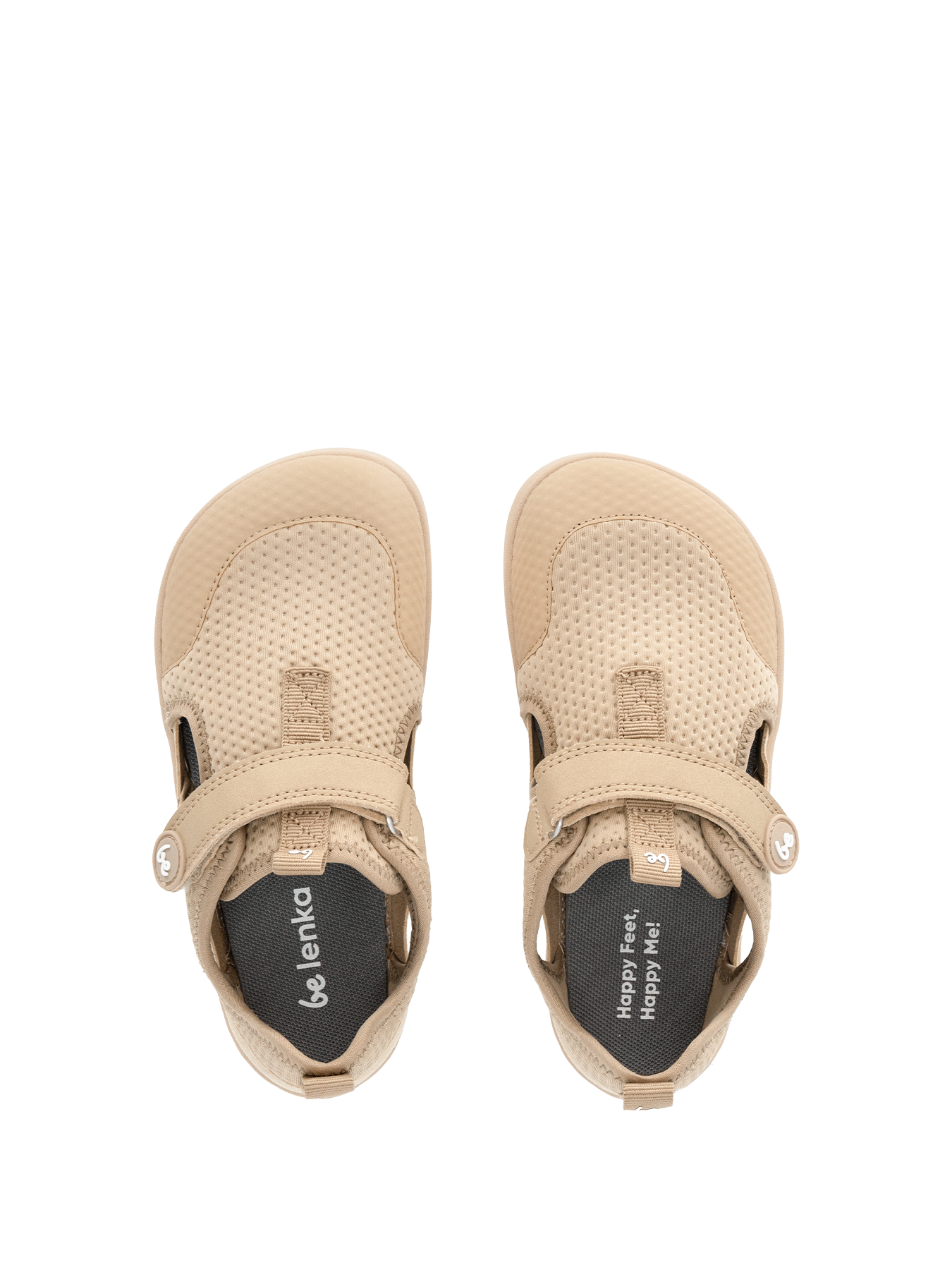 Kids' barefoot sandals Zest Kids - Beige | Be Lenka